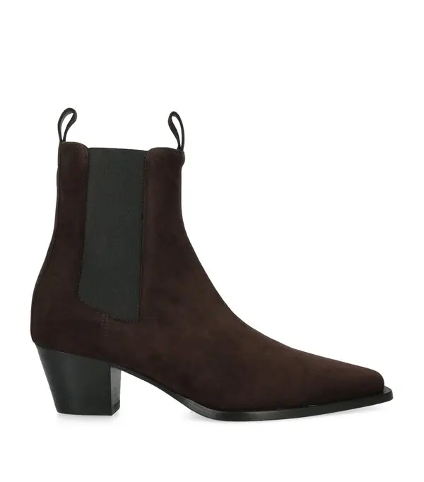 TOTEME Suede City Ankle Boots