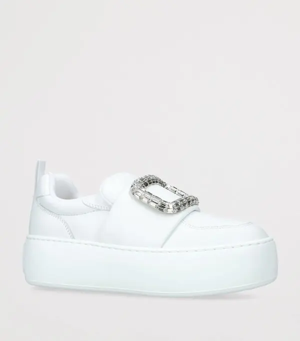 ROGER VIVIER Leather Viv’ Up Sneakers