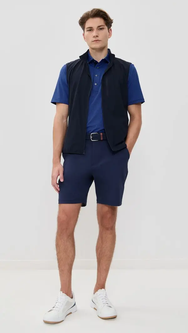 REDVANLY Varick Pull-on 7.5-inch Shorts - Midnight Navy
