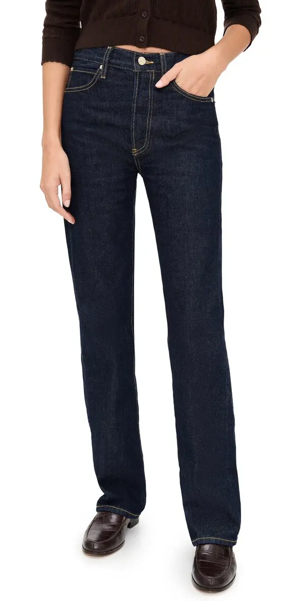 FRAME The Vertical Straight Leg Jeans - Rinse