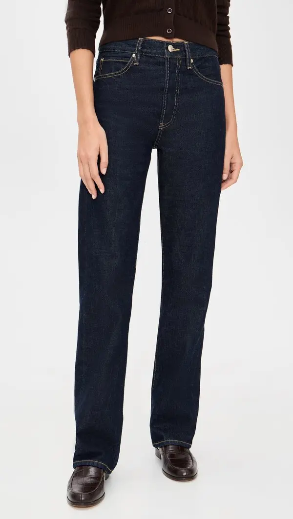 FRAME The Vertical Straight Leg Jeans - Rinse