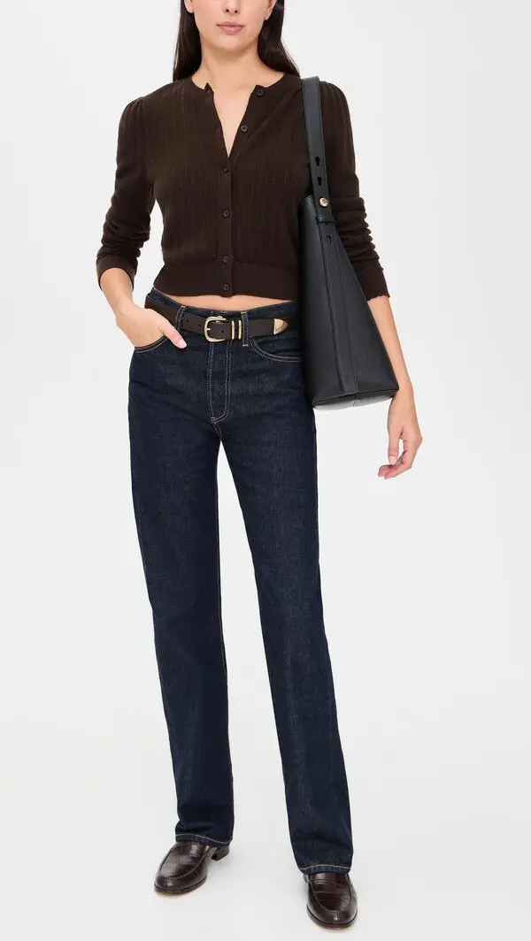 FRAME The Vertical Straight Leg Jeans - Rinse