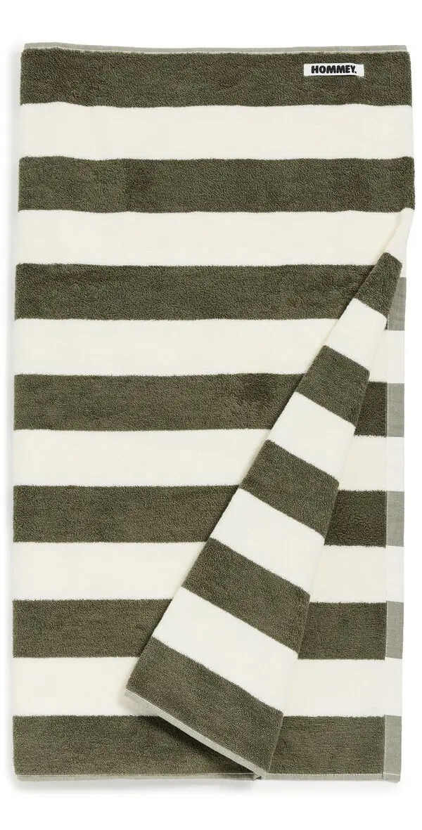 HOMMEY Beach Towel - Matcha Stripes
