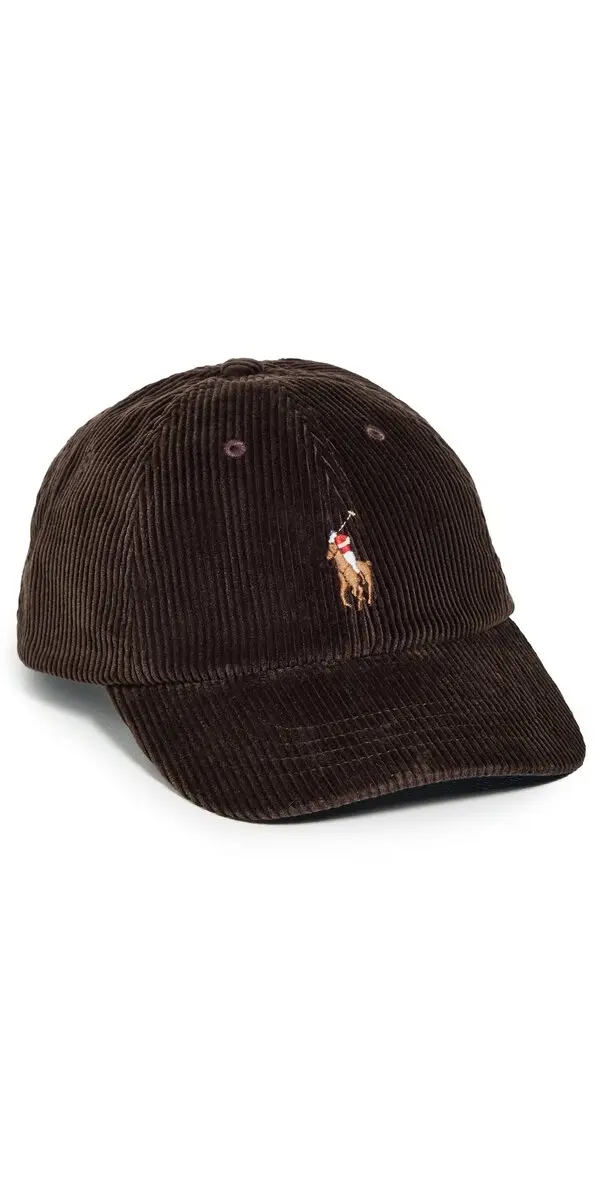 Ralph Lauren Corduroy Cap With Pony Logo - Madison Brown