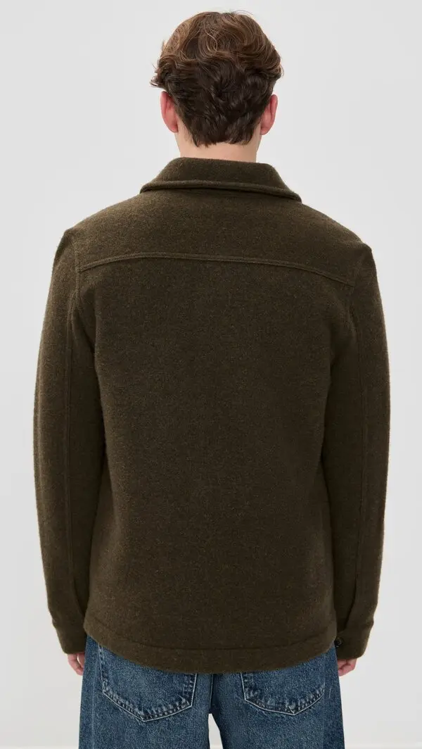 ALEX MILL Work Jacket In Boiled Wool