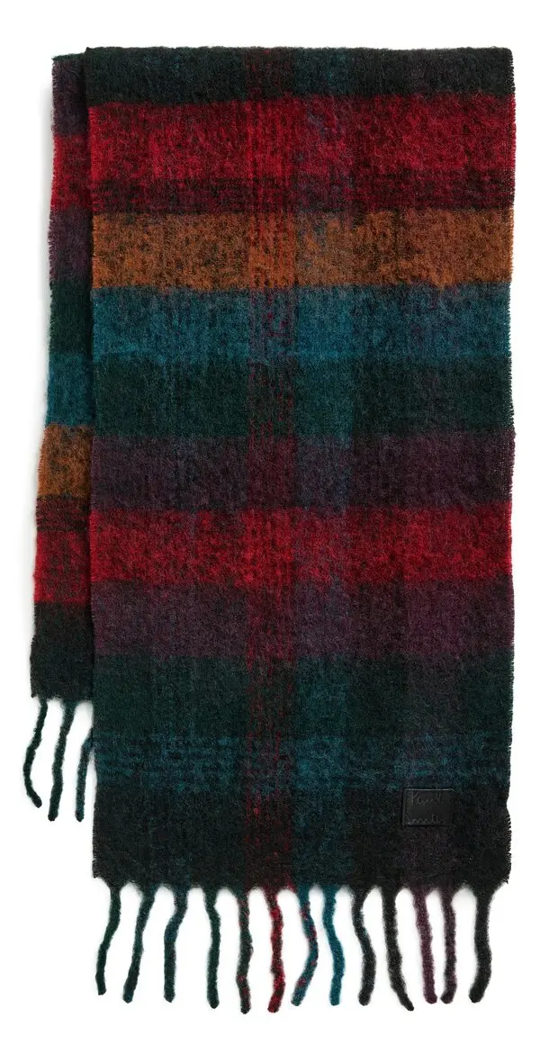 Paul Smith Chunky Check Scarf - Red