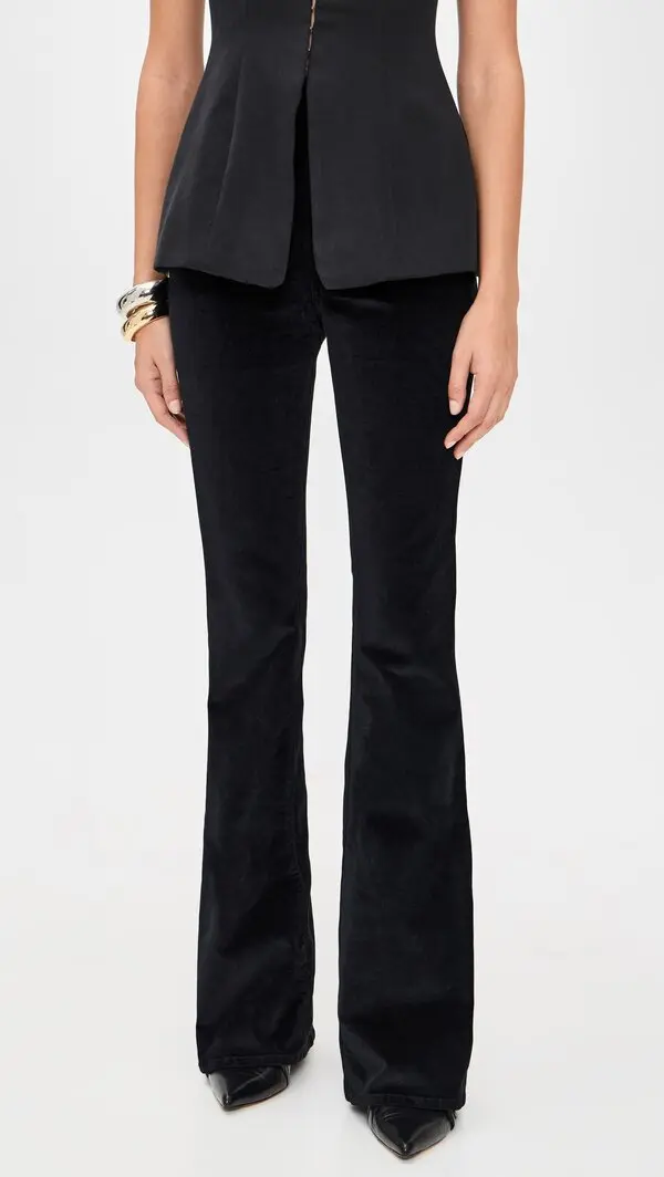 Veronica Beard Beverly Velvet Skinny Flare Jeans
