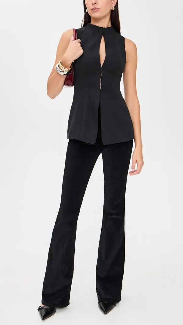 Veronica Beard Beverly Velvet Skinny Flare Jeans