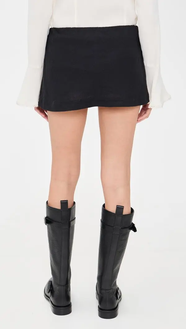 Free People Mini Linen Blend Skirt
