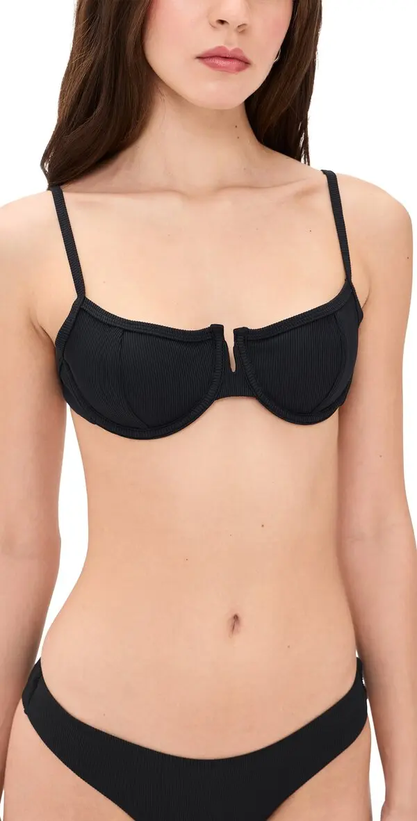 L*Space Hunter Bikini Top - Black