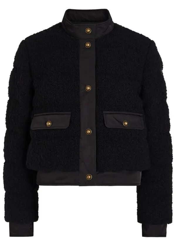 Moncler Blandy Padded Bouclé Jacket - Black