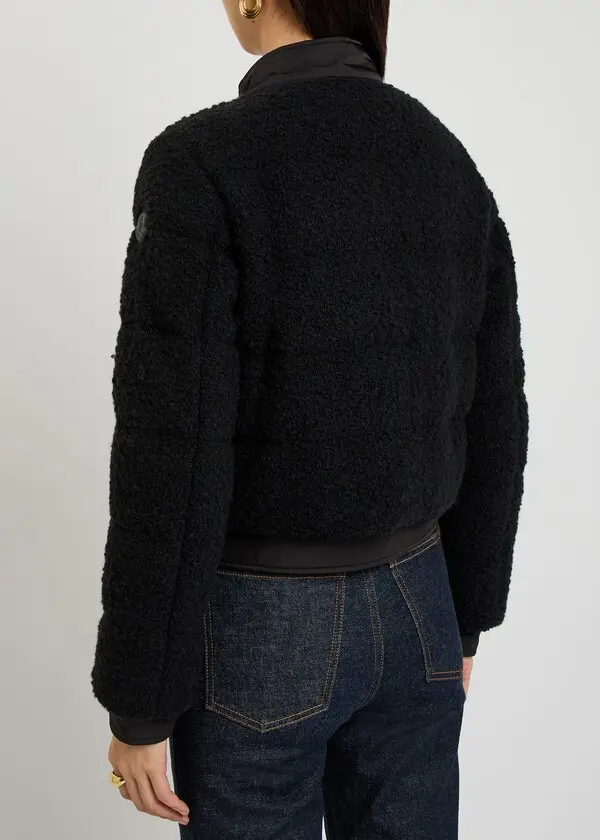 Moncler Blandy Padded Bouclé Jacket - Black