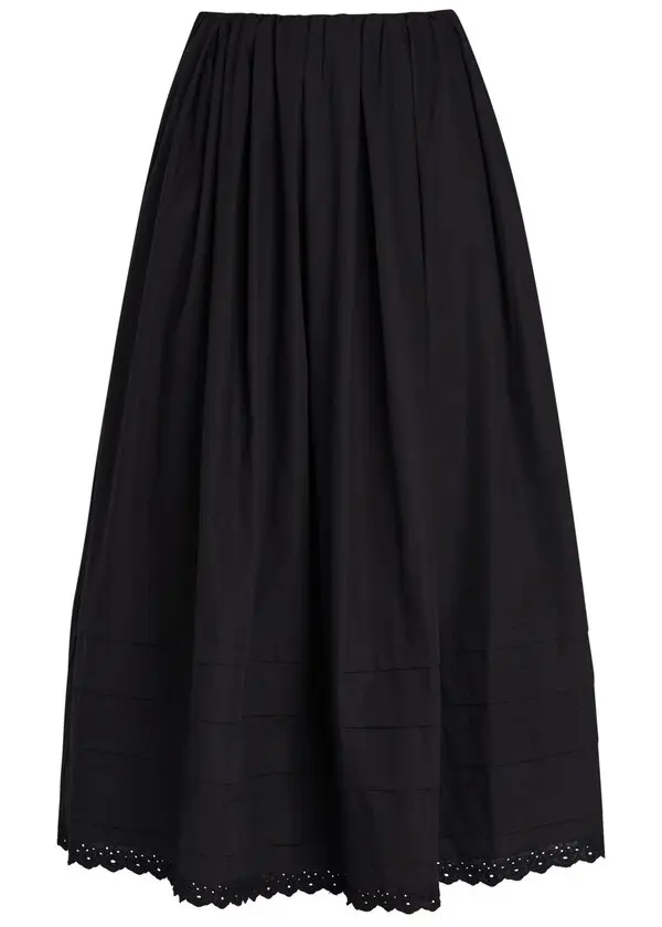 Faithfull The Brand Ruth Broderie-anglaise Cotton Midi Skirt