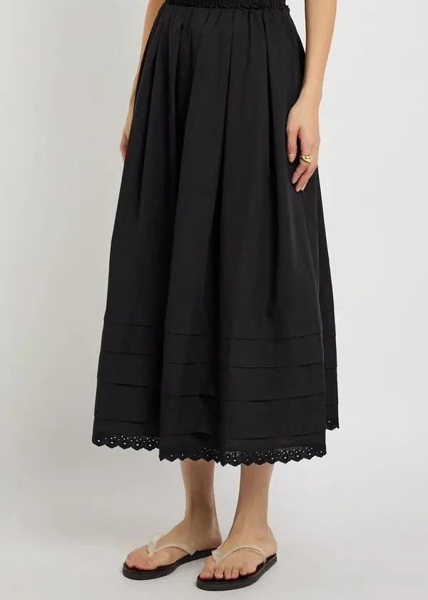Faithfull The Brand Ruth Broderie-anglaise Cotton Midi Skirt