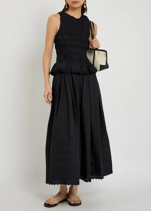 Faithfull The Brand Ruth Broderie-anglaise Cotton Midi Skirt