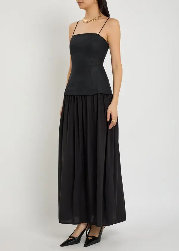 Faithfull THE BRAND Black Lenise Maxi Dress Black / XS