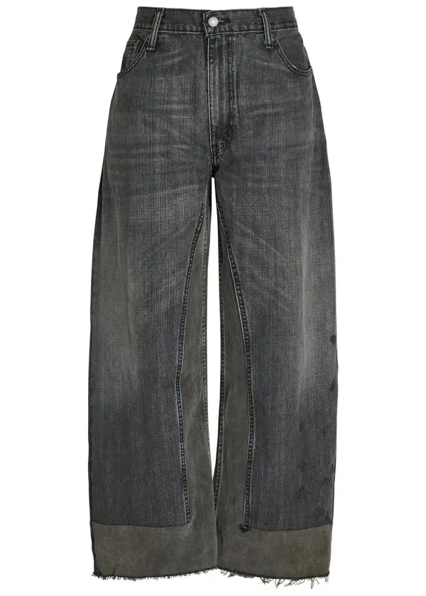 B Sides Reworked Vintage Paneled Wide-leg Jeans
