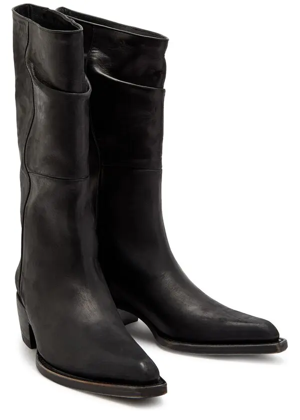 Khaite Clive 35 Leather Mid-calf Boots