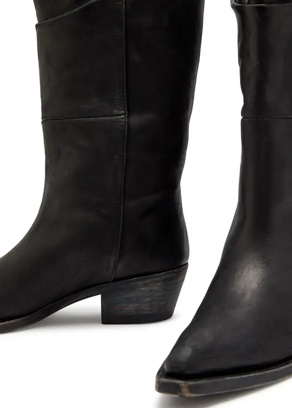Khaite Clive 35 Leather Mid-calf Boots