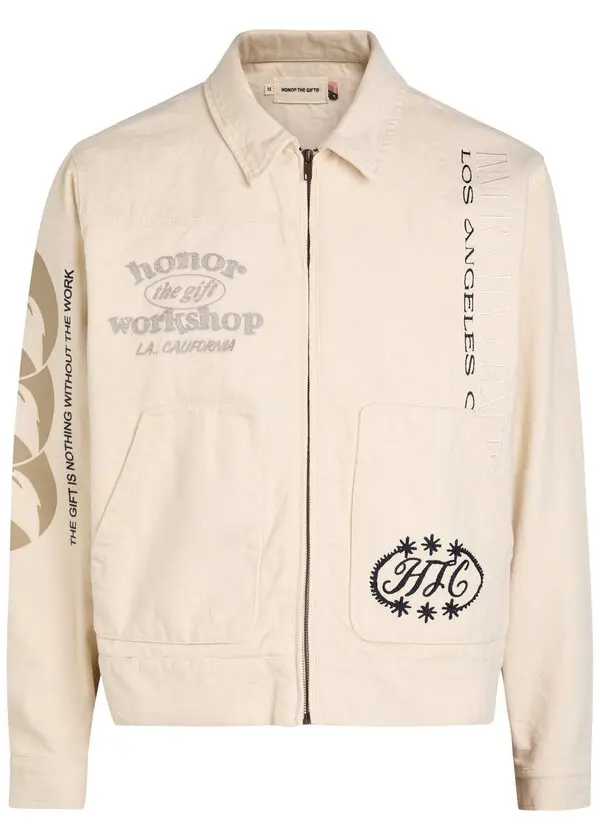 HONOR THE GIFT Embroidered Denim Jacket - Natural