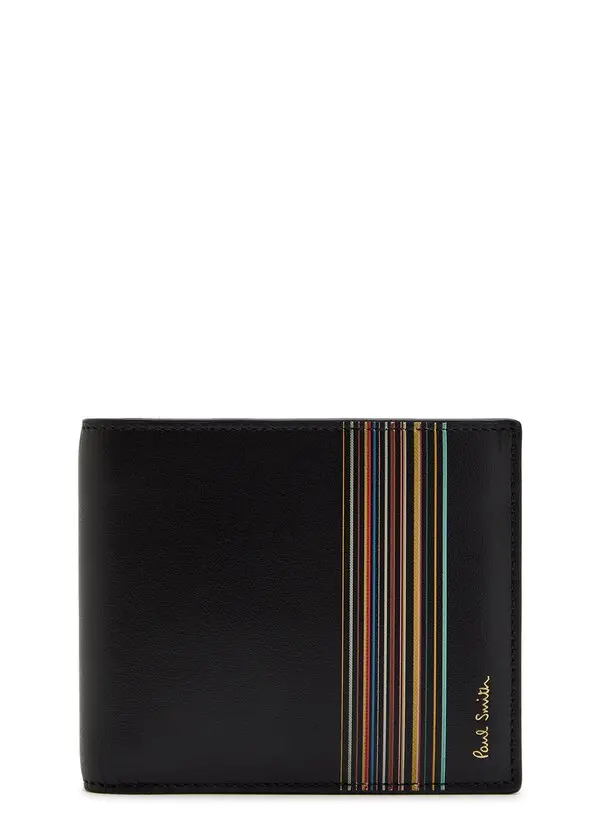 Paul Smith Signature Striped Logo Leather Wallet - No Colour