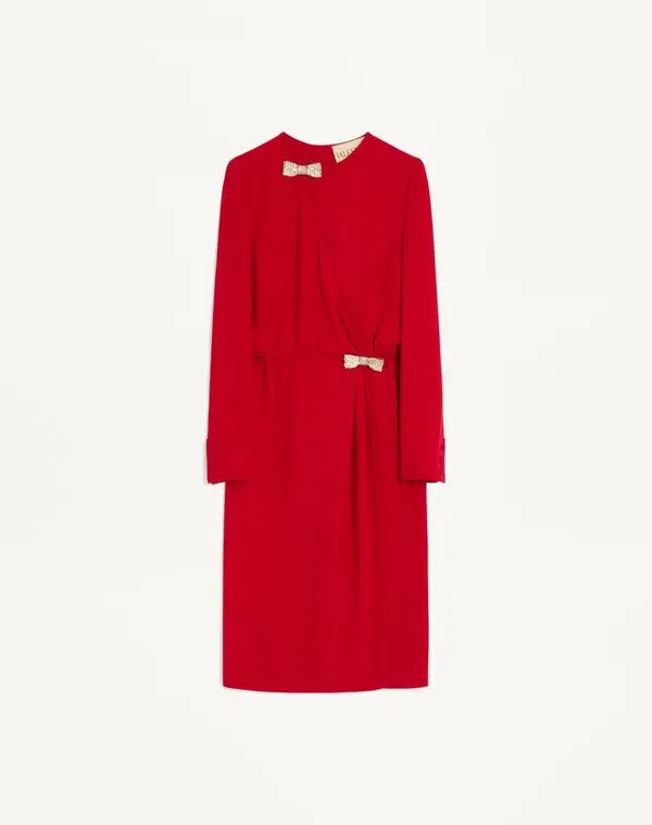 Valentino Garavani Cady Couture Embroidered Midi Dress - Paris