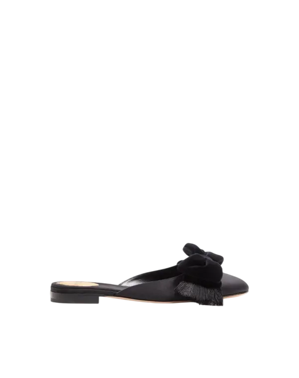 Valentino Garavani Reinette Satin Mule - Black