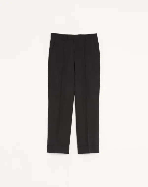 Valentino Garavani Wool Trousers With Turn-ups