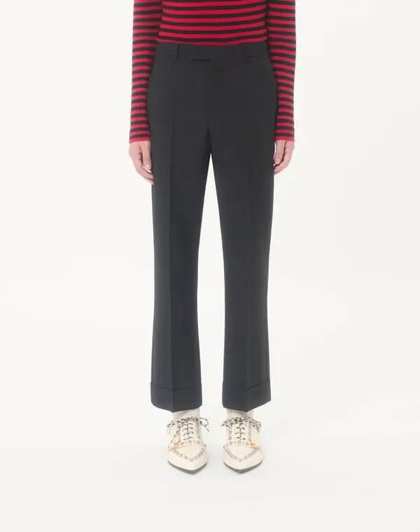 Valentino Garavani Wool Trousers With Turn-ups