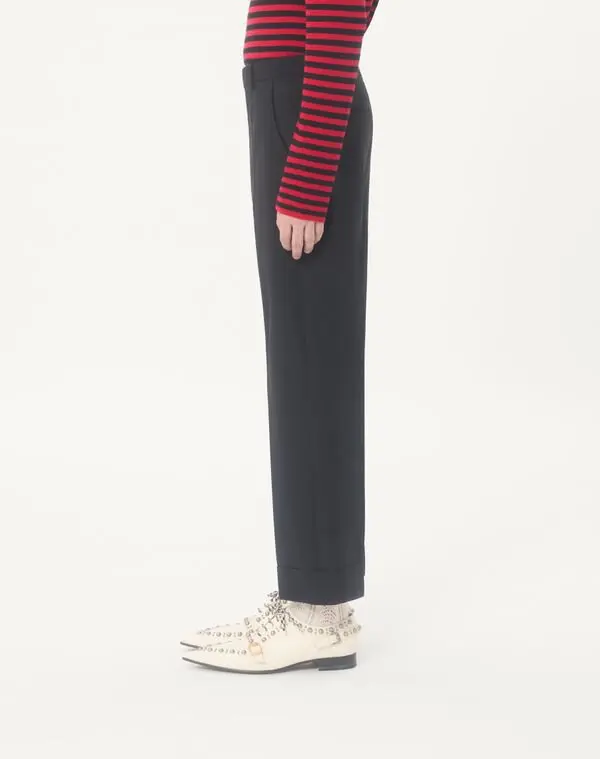 Valentino Garavani Wool Trousers With Turn-ups