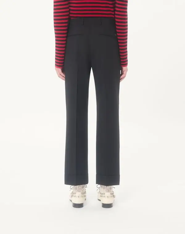 Valentino Garavani Wool Trousers With Turn-ups
