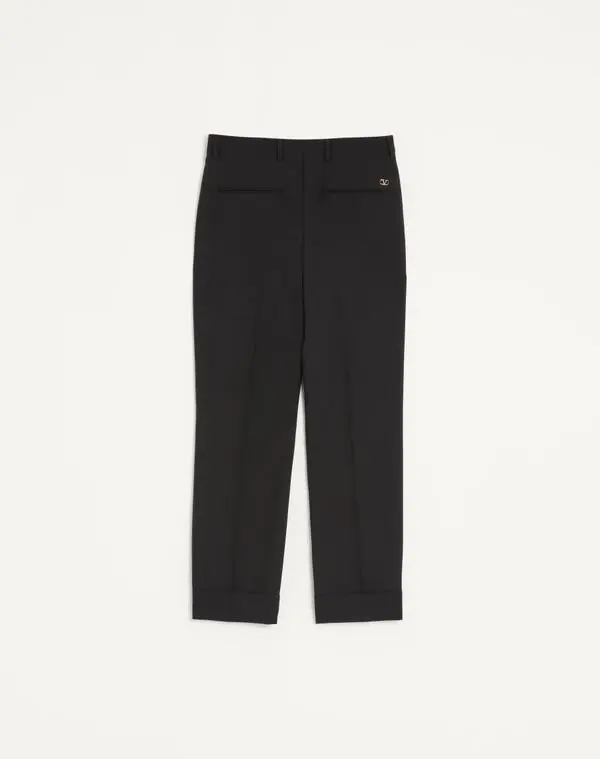 Valentino Garavani Wool Trousers With Turn-ups
