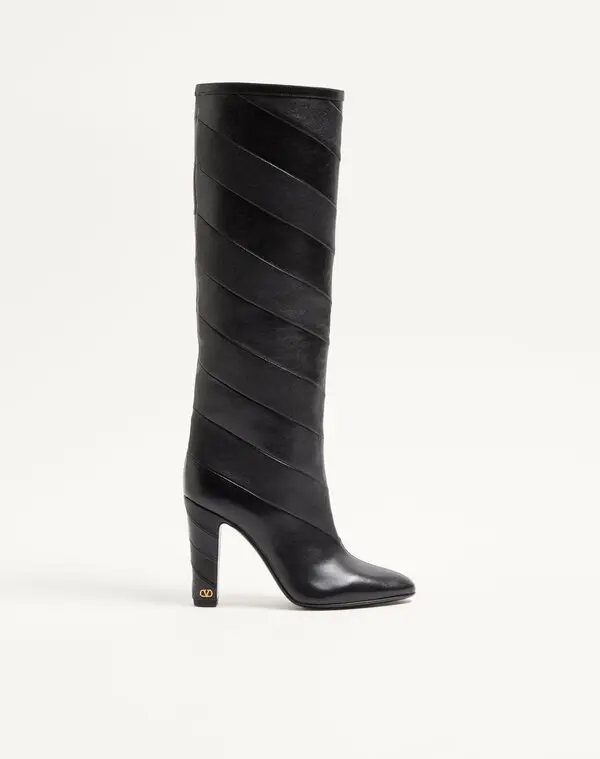 Valentino Garavani Rayons Nappa Boot With Chevron Pattern