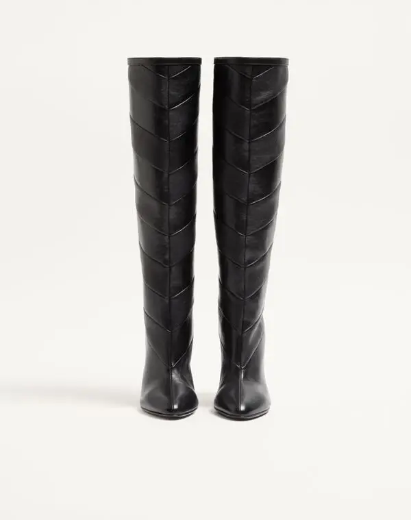 Valentino Garavani Rayons Nappa Boot With Chevron Pattern