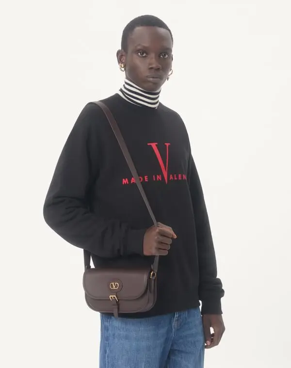 Valentino Garavani Crewneck Sweatshirt With Printed Logo - Black/red