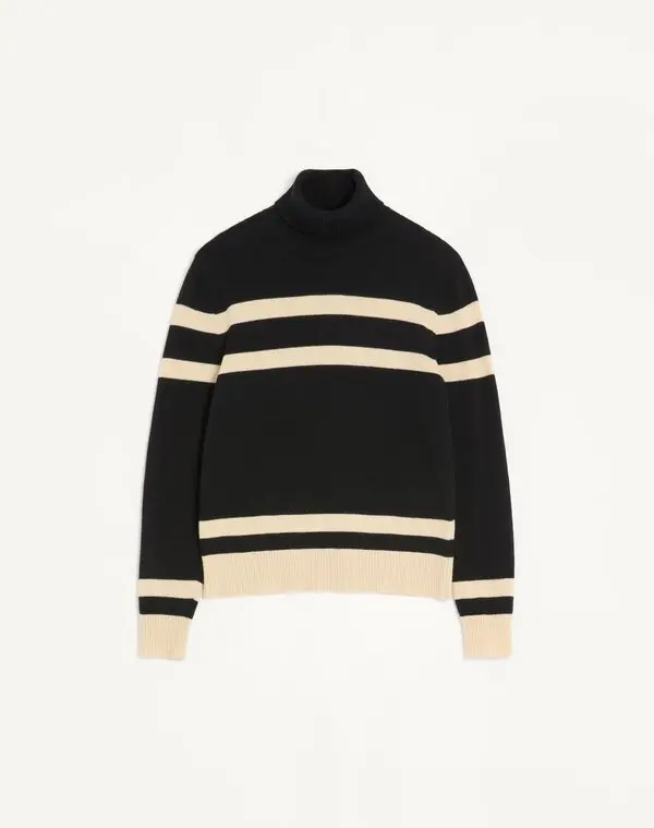 Valentino Garavani High-neck Vlogo Jumper - Black/butter