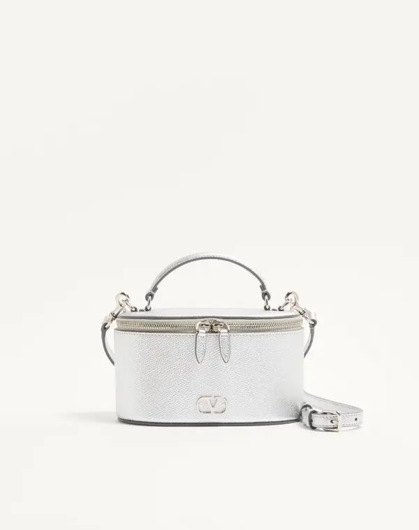 Valentino Garavani Vlogo Signature Mini Vanity Bag - Silver