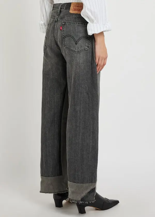 B Sides Reworked Vintage Panelled Wide-leg Jeans