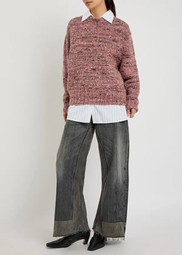 B Sides Reworked Vintage Panelled Wide-leg Jeans