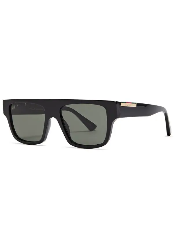 Gucci Flattop Square-frame Sunglasses - Black