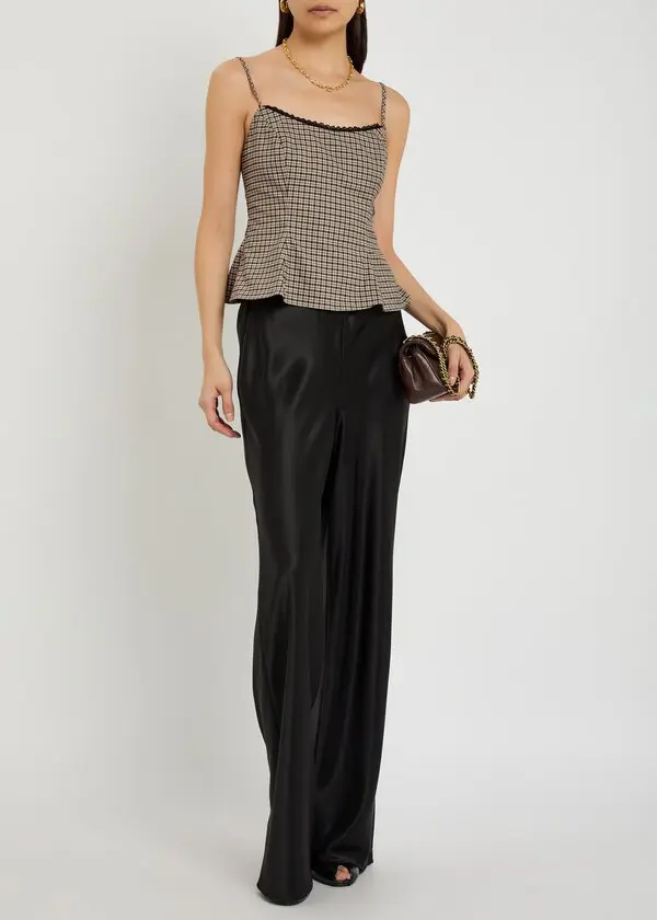 REFORMATION Genevieve Plaid Woven Top