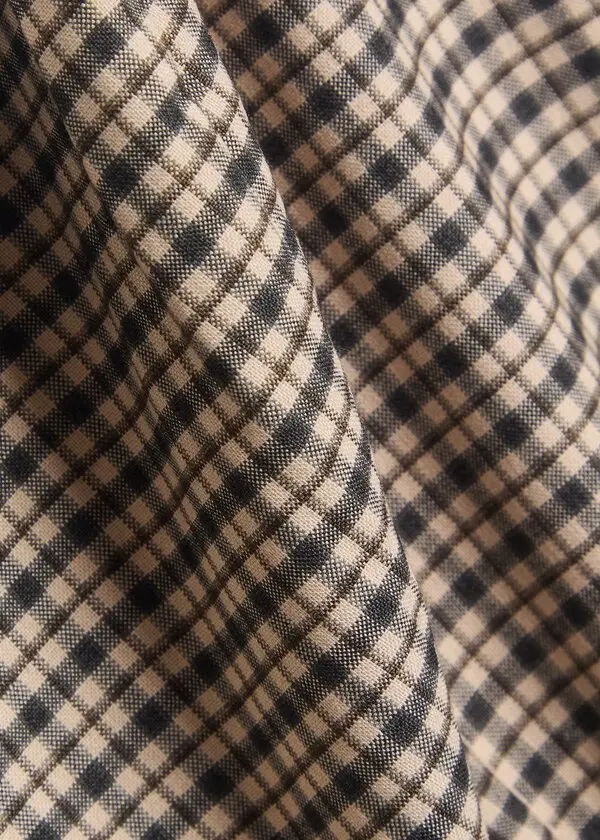 REFORMATION Genevieve Plaid Woven Top