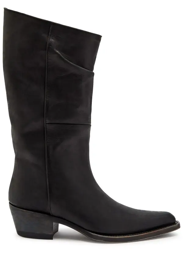 Khaite Clive 35 Leather Mid-calf Boots - Black