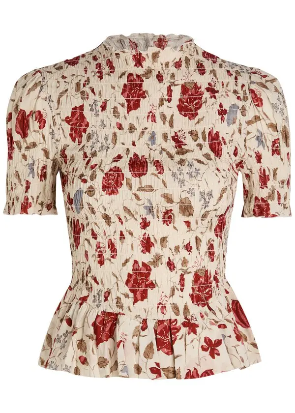 REFORMATION Aggie Floral-print Top
