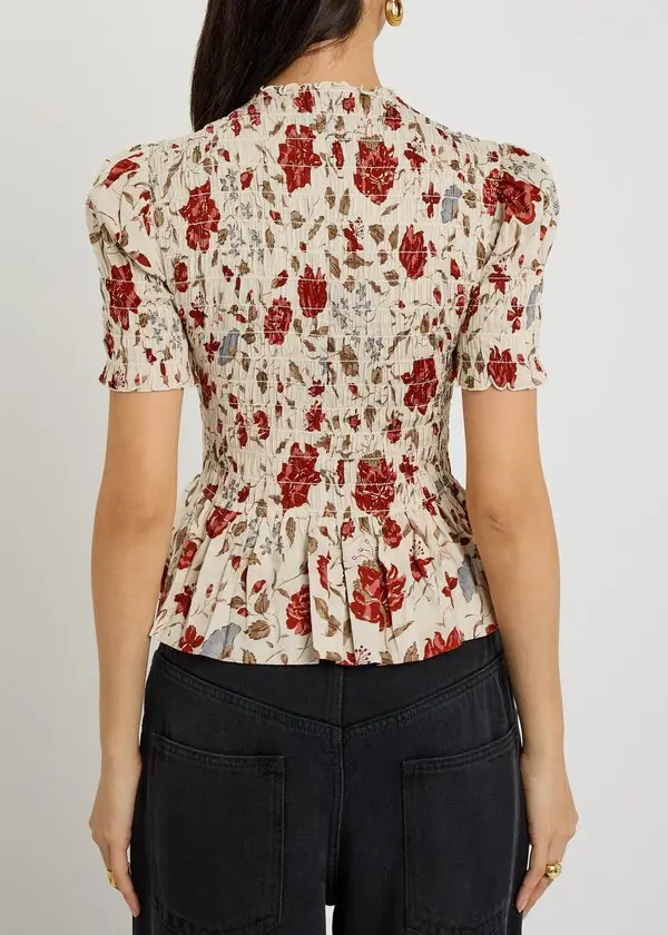 REFORMATION Aggie Floral-print Top