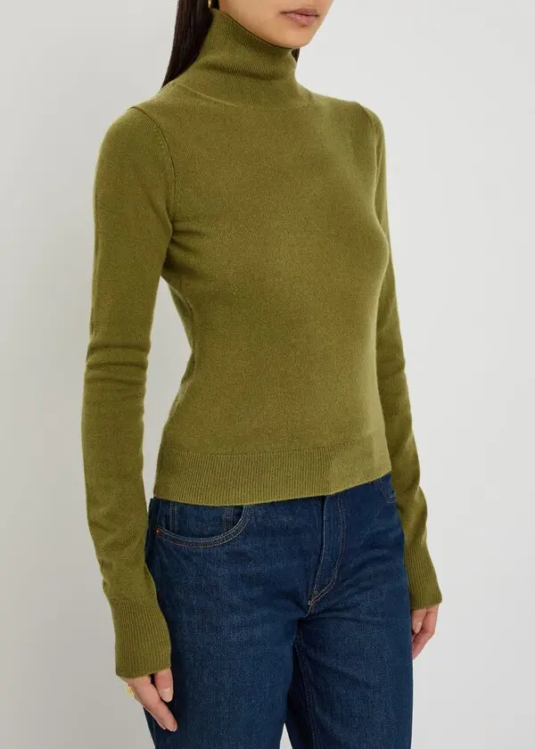 REFORMATION Jett Cashmere Top - Green