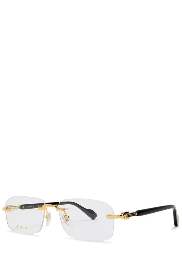 Gucci Rimless Metal Eyeglasses