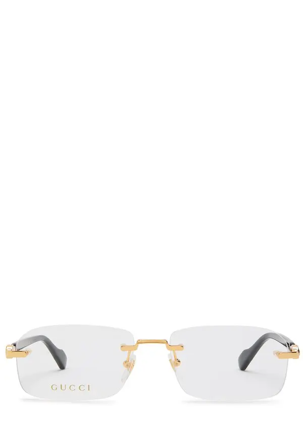 Gucci Rimless Metal Eyeglasses