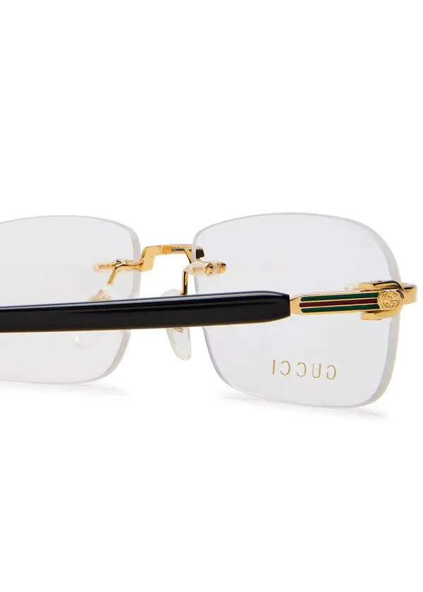 Gucci Rimless Metal Eyeglasses
