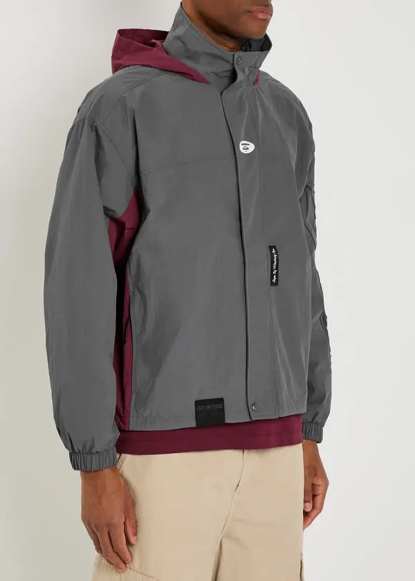 AAPE Colour-block Hooded Shell Jacket